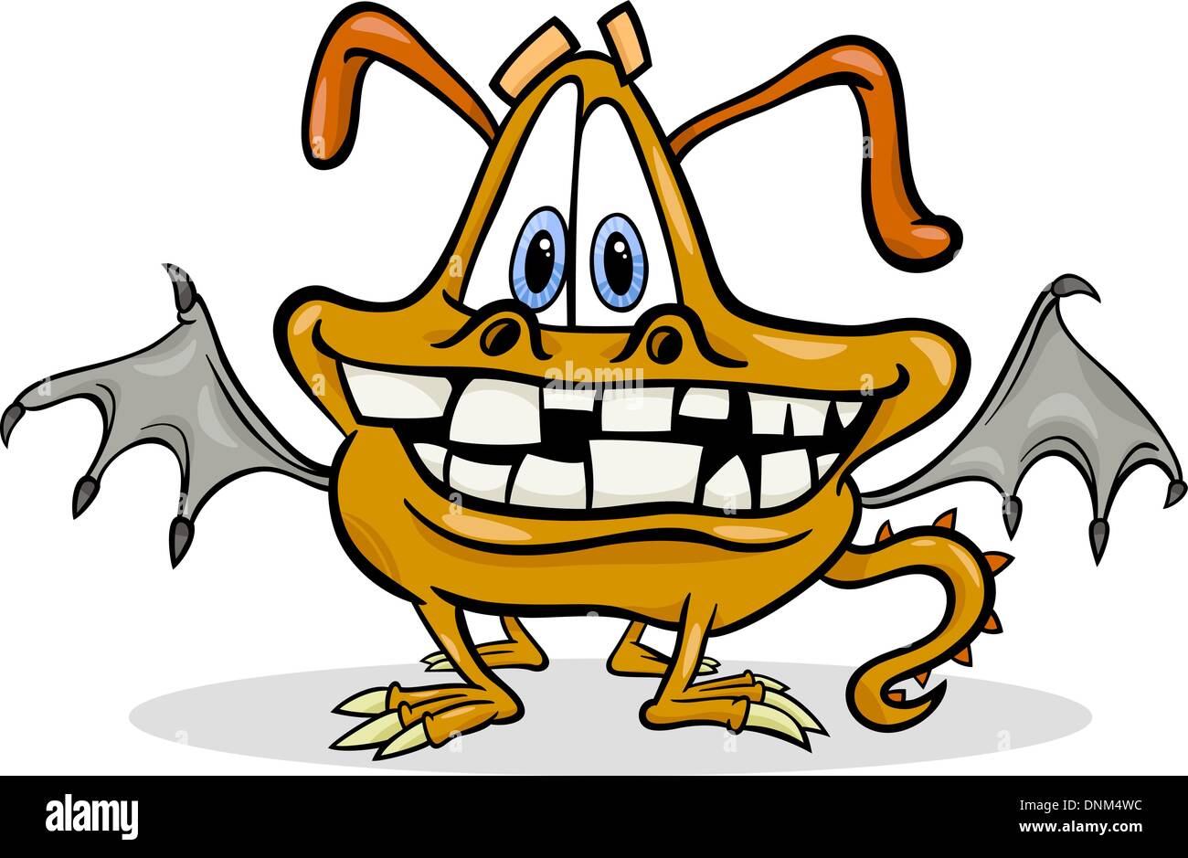 Cartoon Illustration of Funny Monster or Fright or Bogie Stock Vector ...