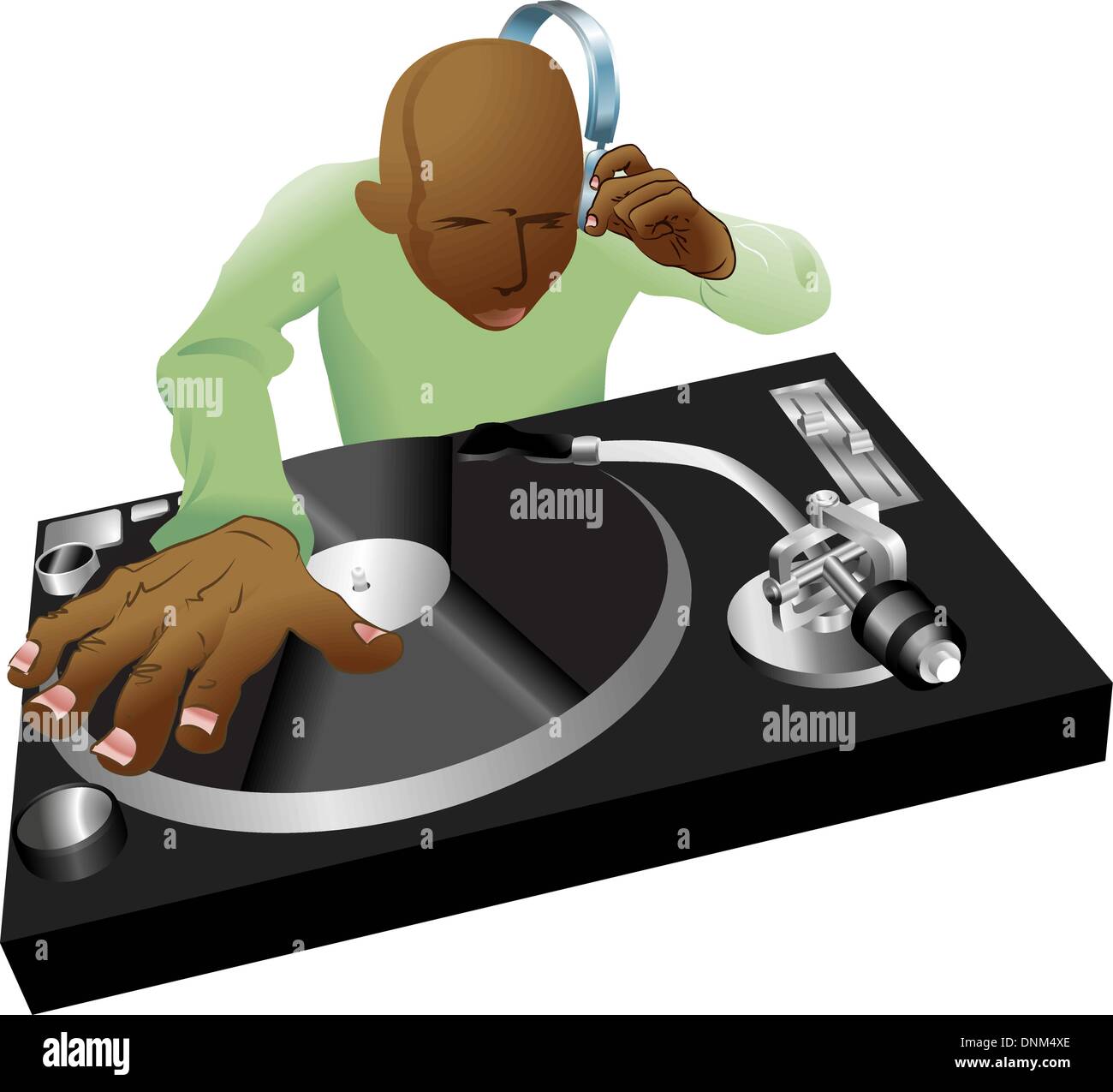 Dj mixing decks Stock Vector Images - Alamy