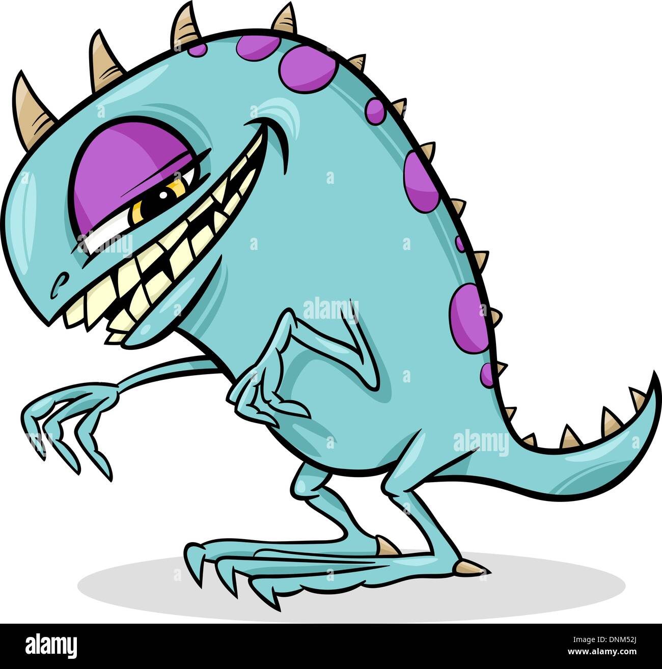 Cartoon Illustration of Funny Monster or Fright or Bogie Stock Vector ...