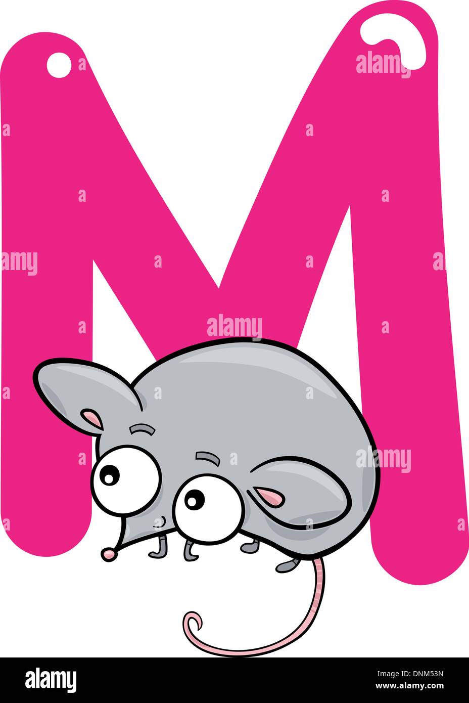 cartoon illustration of M letter for mouse Stock Vector Image & Art - Alamy