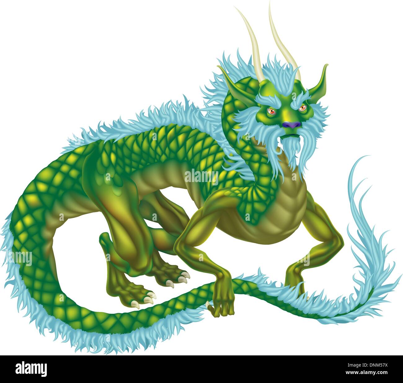 Chinese bearded dragon Stock Vector Images - Alamy