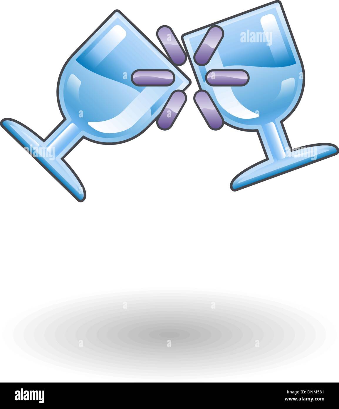 Illustration of two glasses toasting Stock Vector Image & Art - Alamy