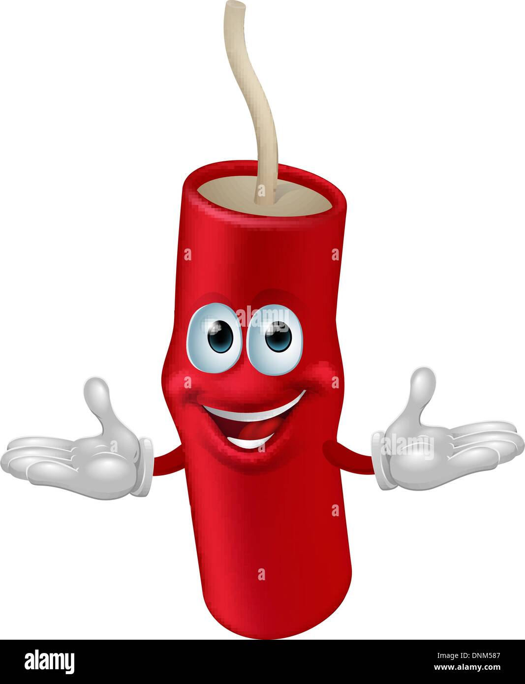 Illustration of a happy cute dynamite mascot character Stock Vector ...