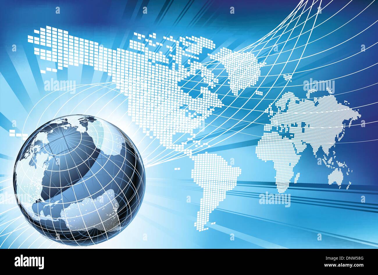 A dynamic 3d world map with background Stock Vector Image & Art - Alamy