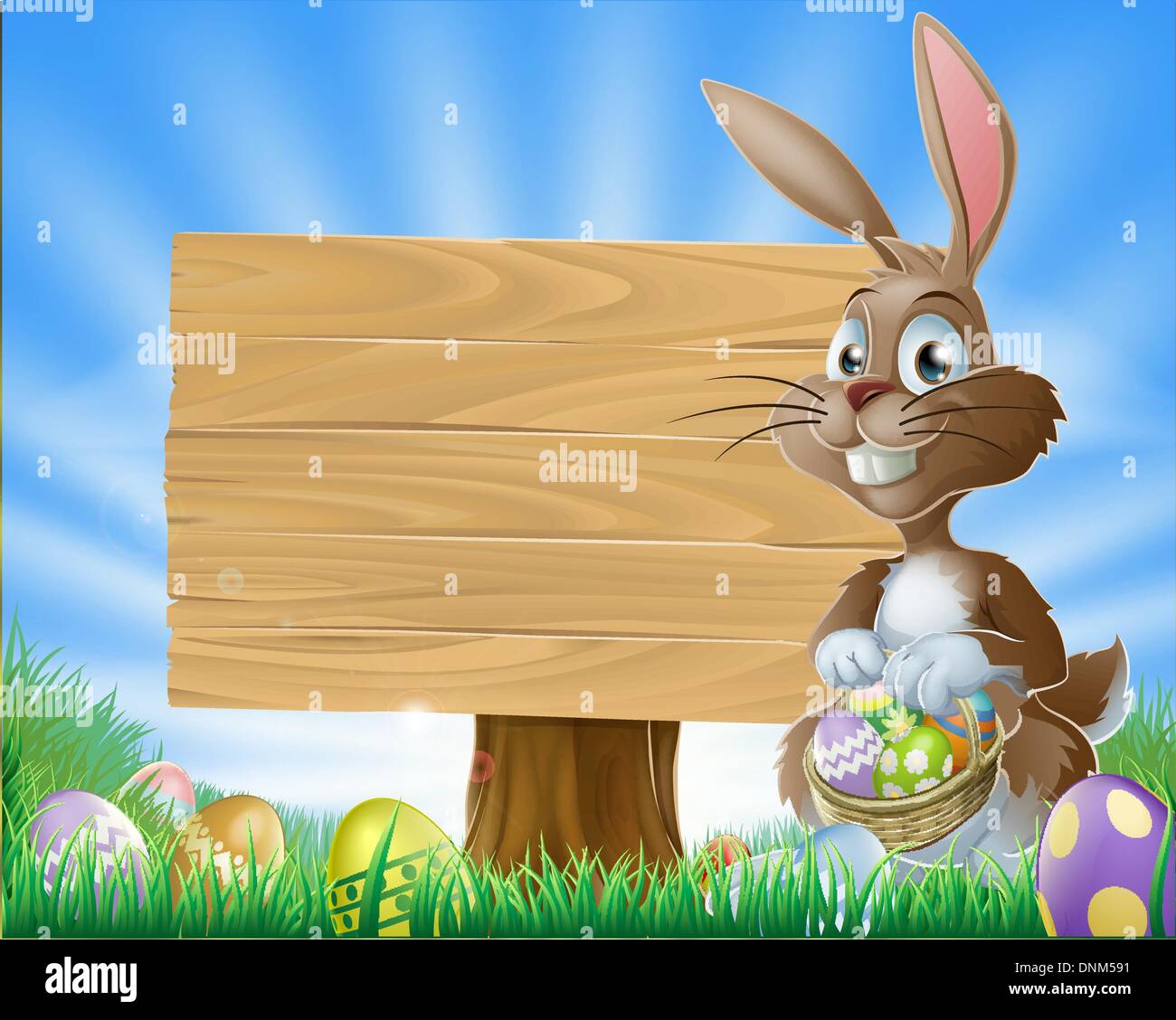Cute rabbit cartoon blank board hi-res stock photography and images - Alamy
