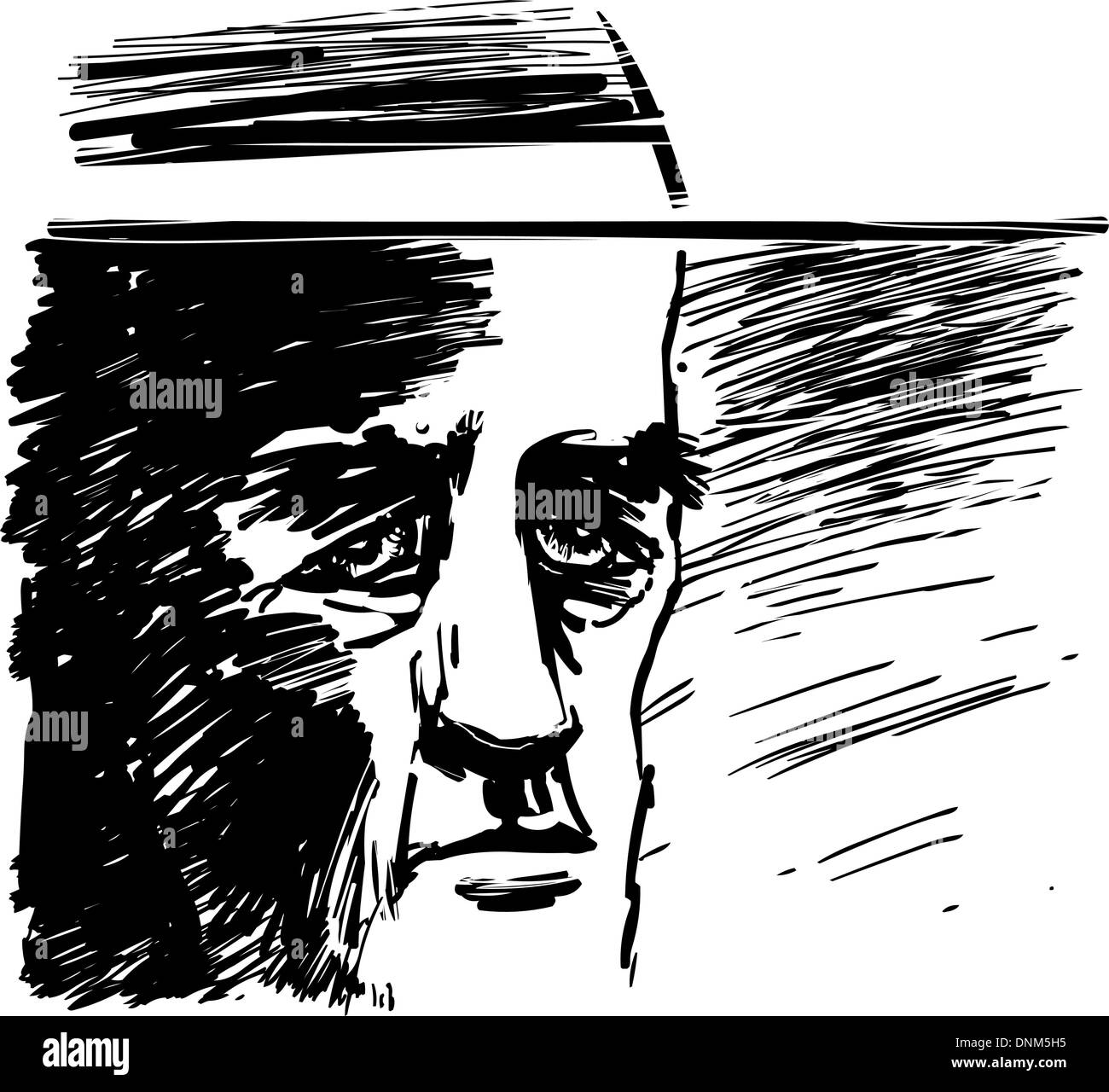 Illustration of old priest hi-res stock photography and images - Alamy
