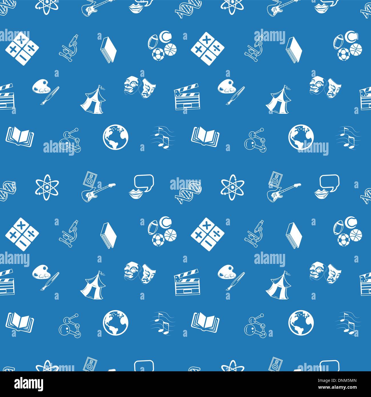 A repeating seamless education subjects background tile texture with ...