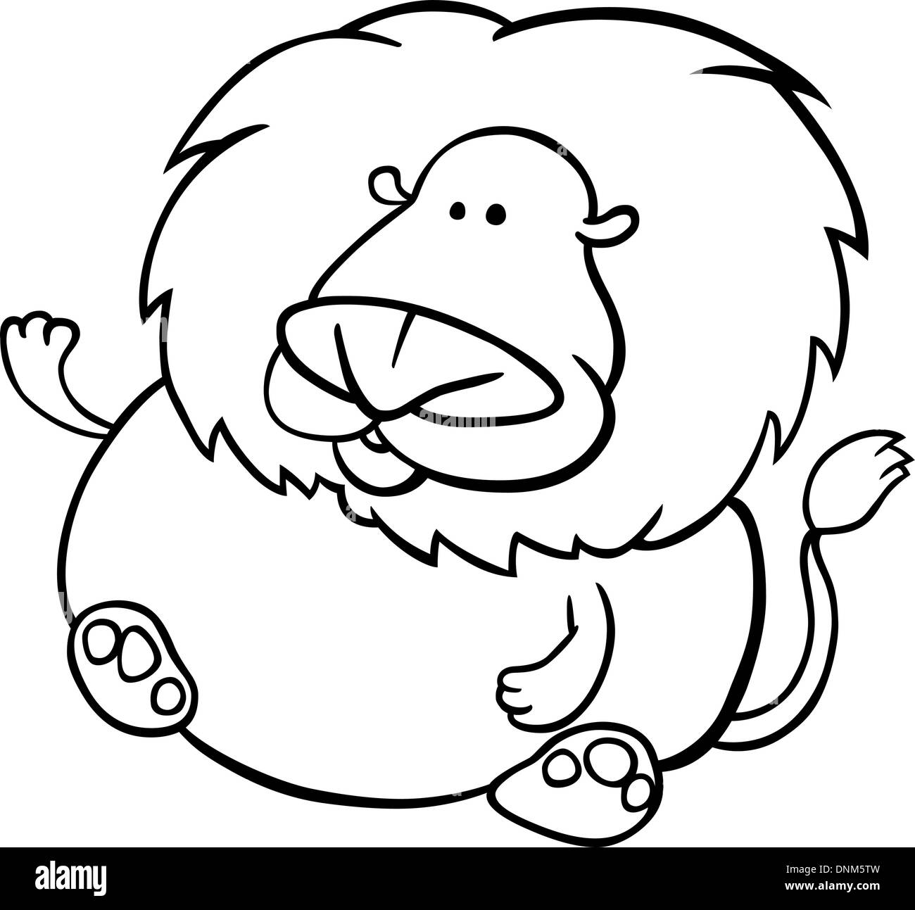 cartoon Illustration of leo zodiac sign for coloring book Stock Vector ...