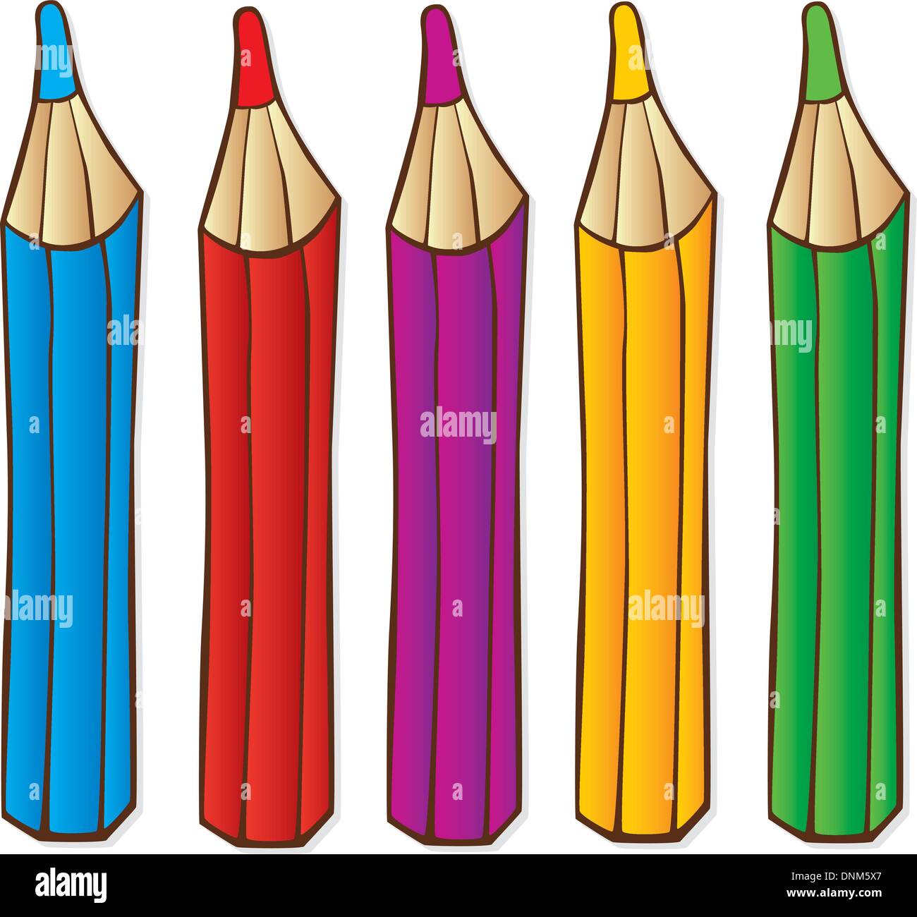 illustration of color crayons Stock Vector Image & Art - Alamy