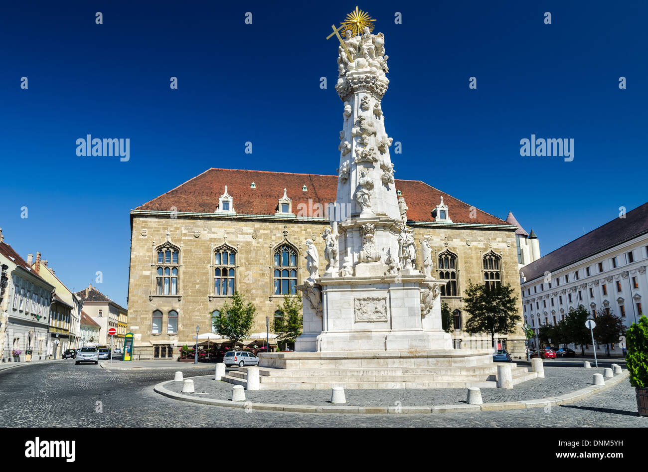 Budapest, Hungary Holy Trinity Square named after the Trinity column ...