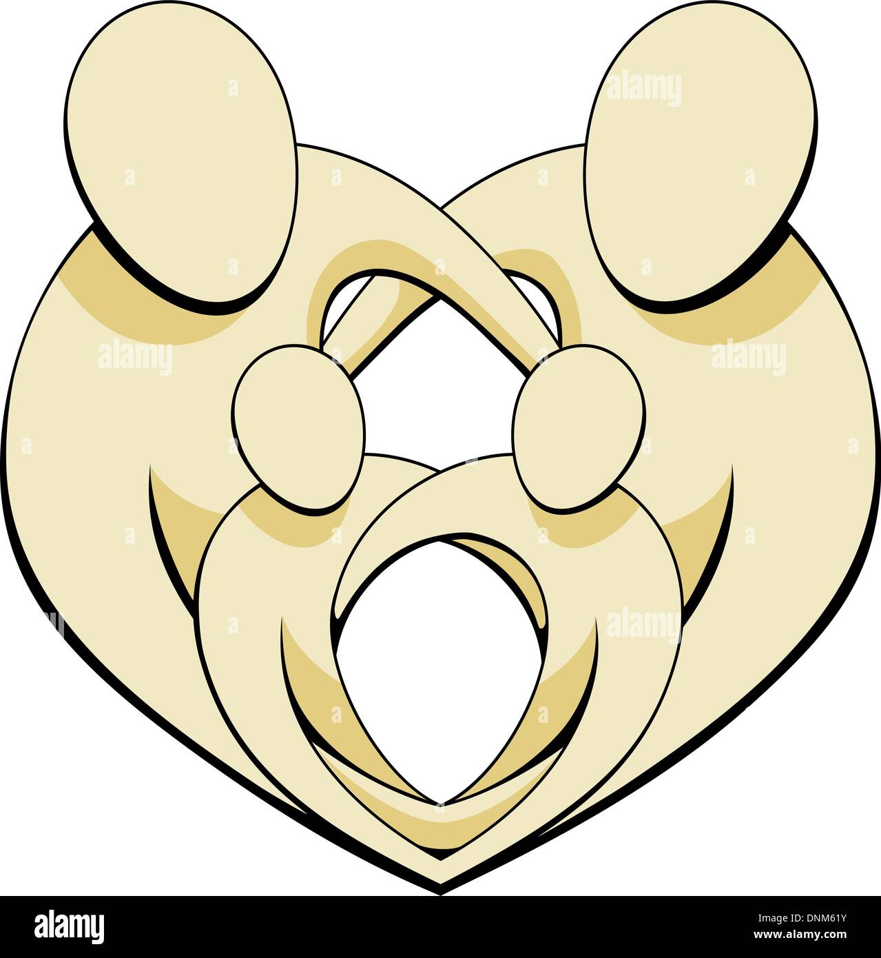 Happy mother daughter embracing Stock Vector Images - Alamy