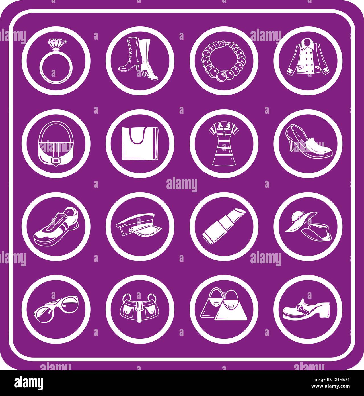 fashion, clothes and accessory icons Stock Vector Image & Art - Alamy