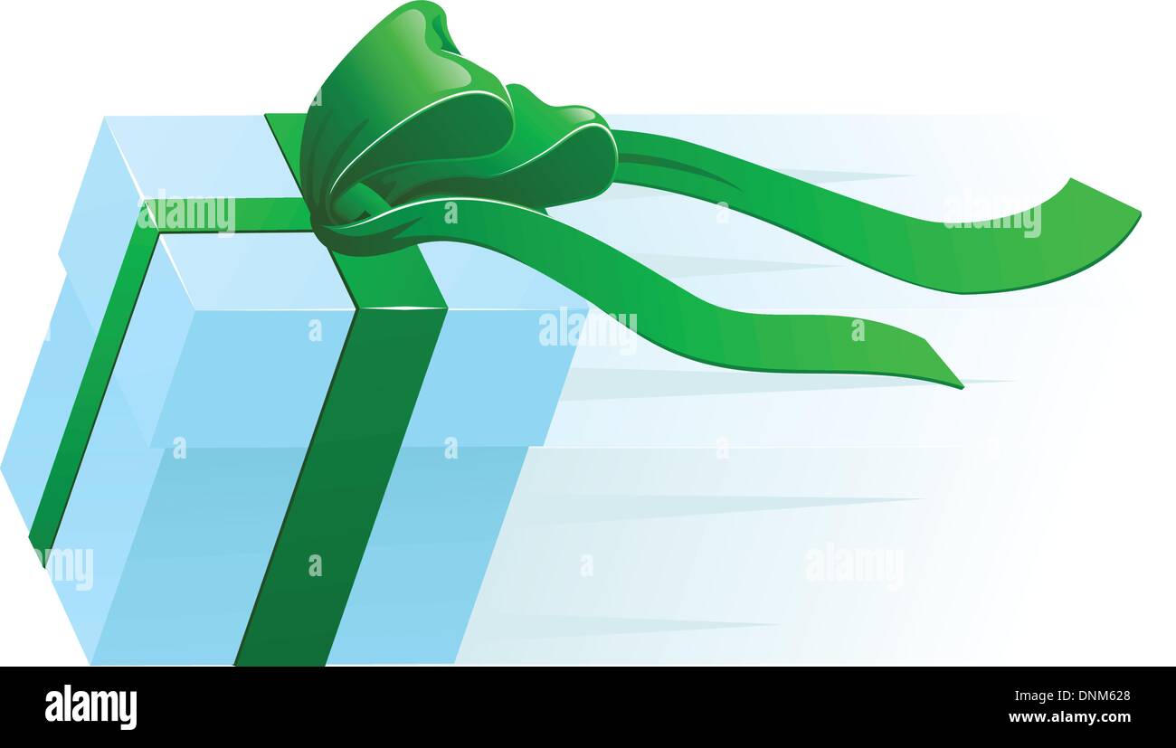 A very fast gift zooming along. Concept for shipping, fast delivery or ...