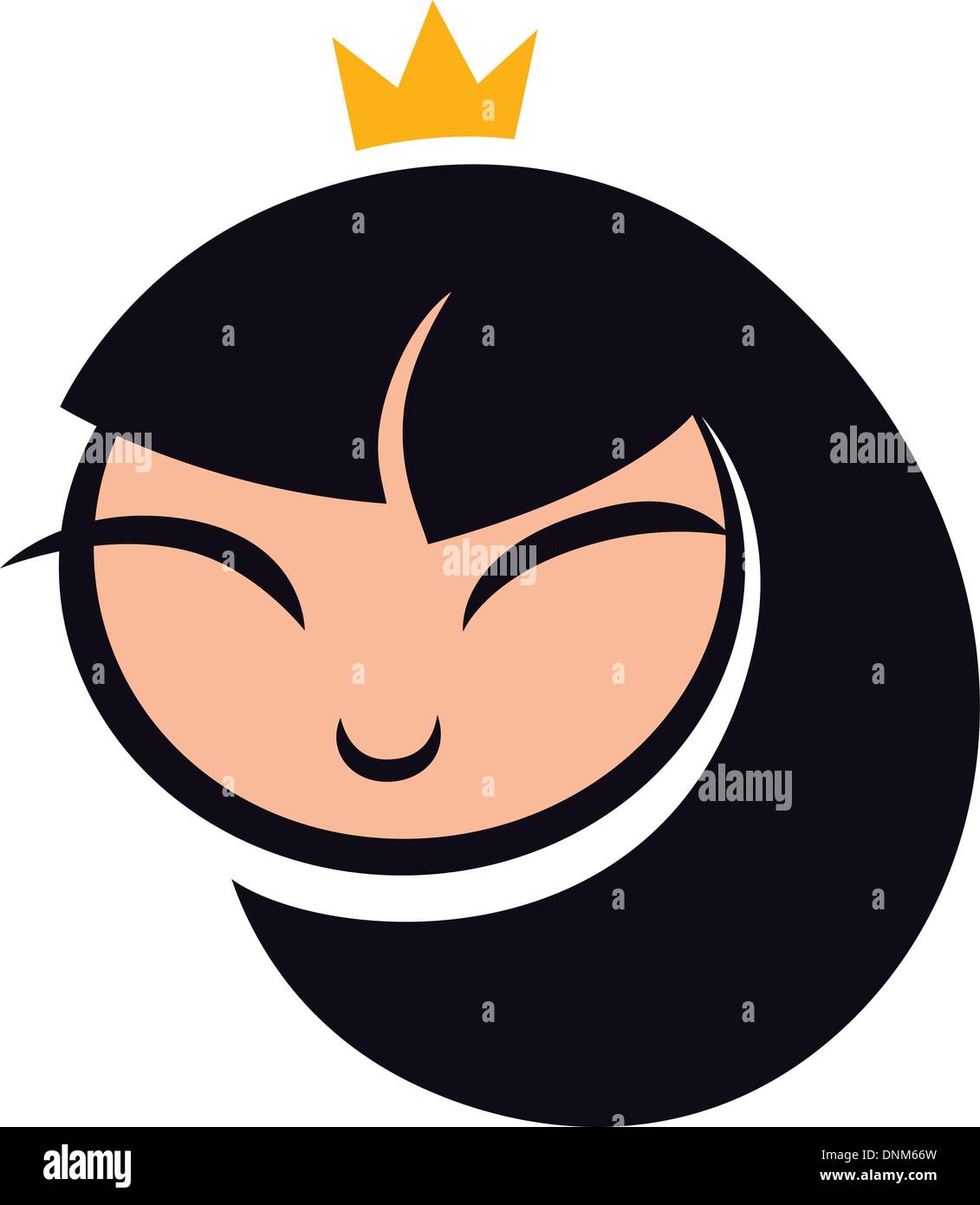 icon illustration of cartoon princess Stock Vector Image & Art - Alamy