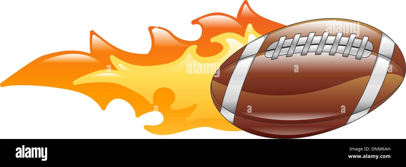 Illustration of a flaming american football Stock Vector Image & Art ...