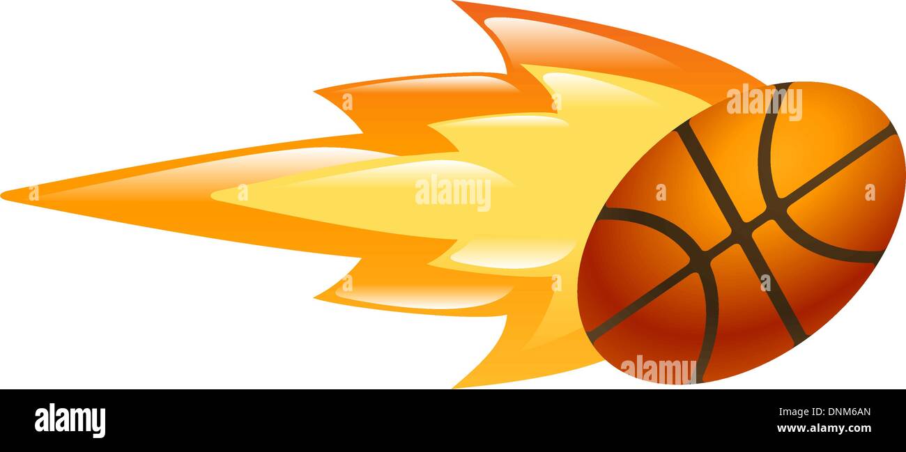 Illustration of a flaming basketball Stock Vector Image & Art - Alamy