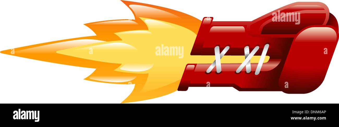 Illustration of a flaming boxing glove Stock Vector Image & Art - Alamy