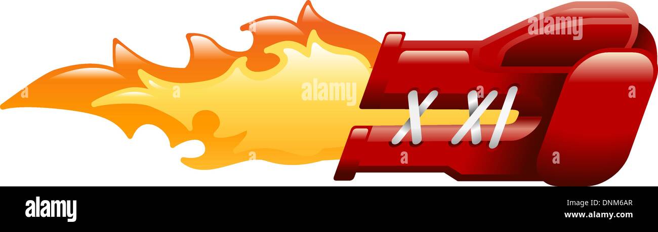 Ilustration of a flaming boxing glove Stock Vector Image & Art - Alamy