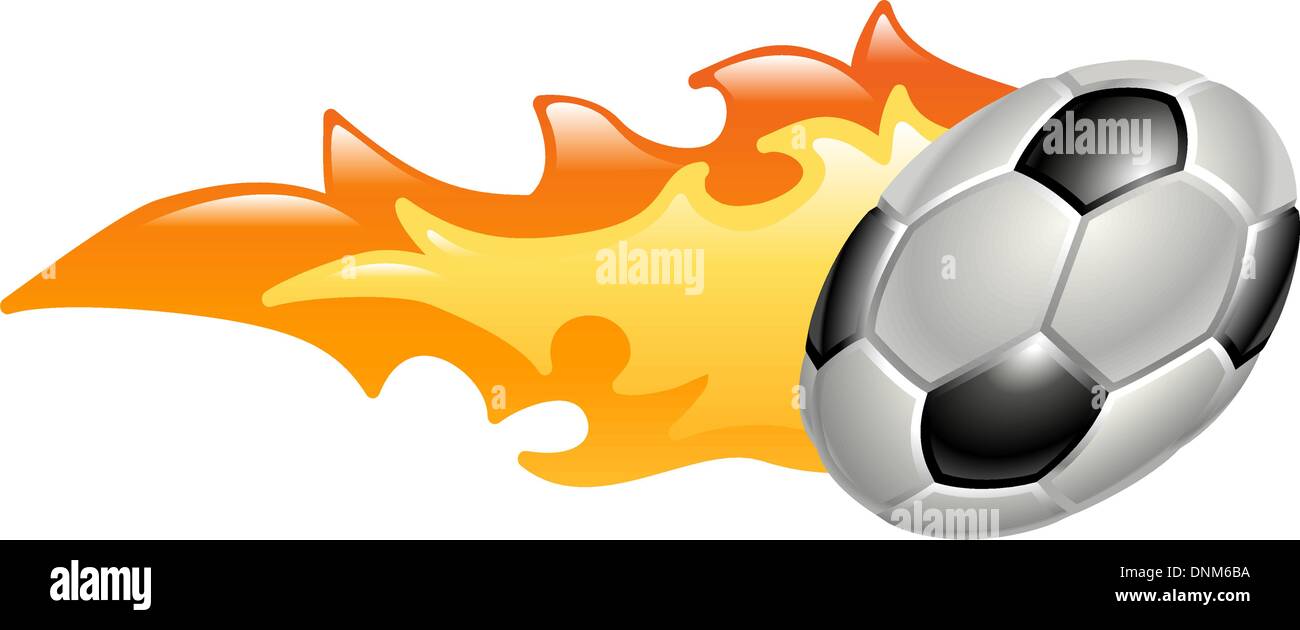 Ilustration of a flaming football soccer ball Stock Vector Image & Art ...