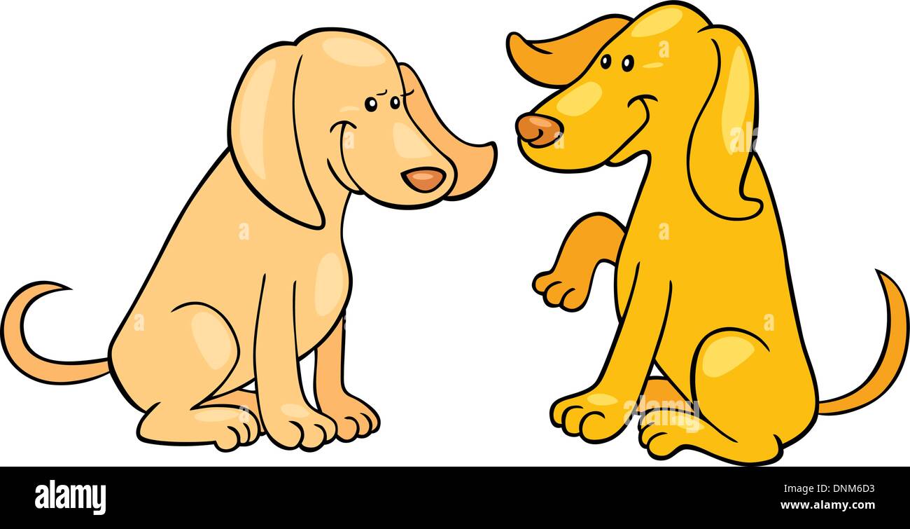 Two Dogs Together Clipart