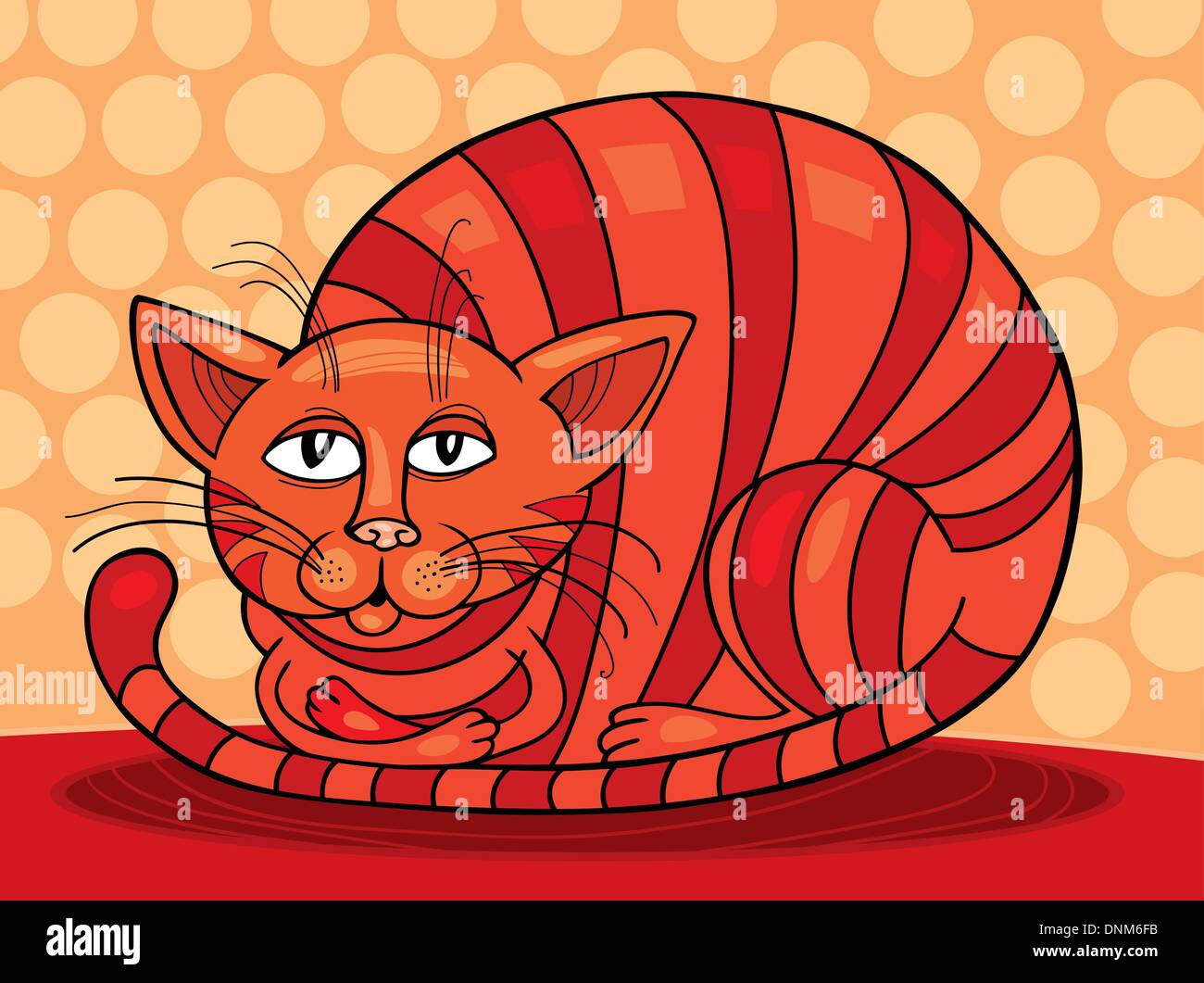 Sleepy tomcat Stock Vector Images - Alamy