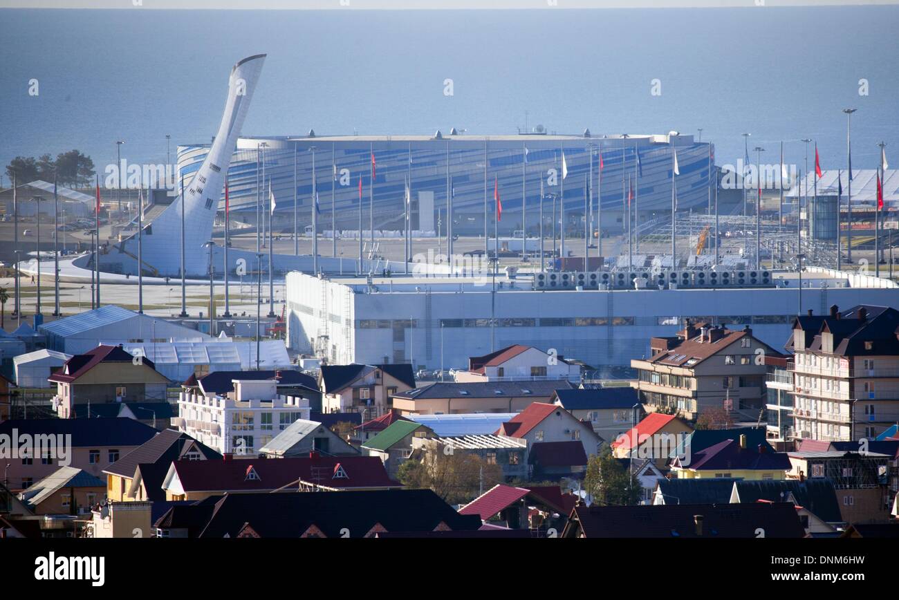 General view of the Sochi Medal Plaza in front of the Shayba Arena in ...