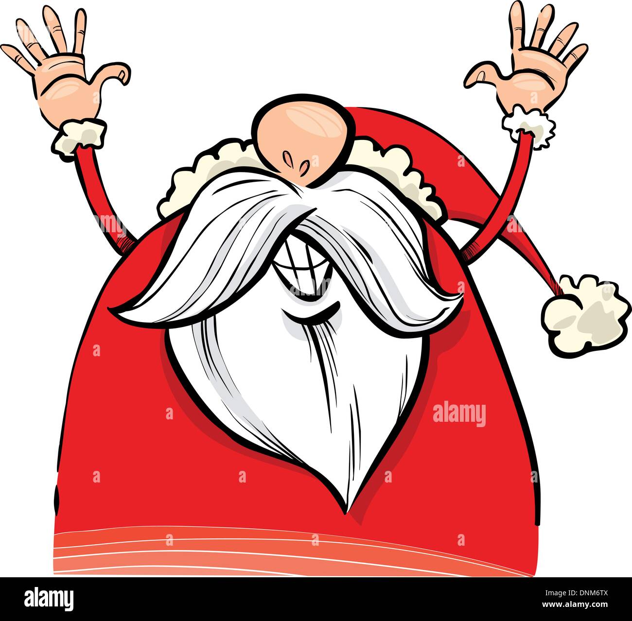 cartoon illustration of happy santa claus Stock Vector Image & Art - Alamy