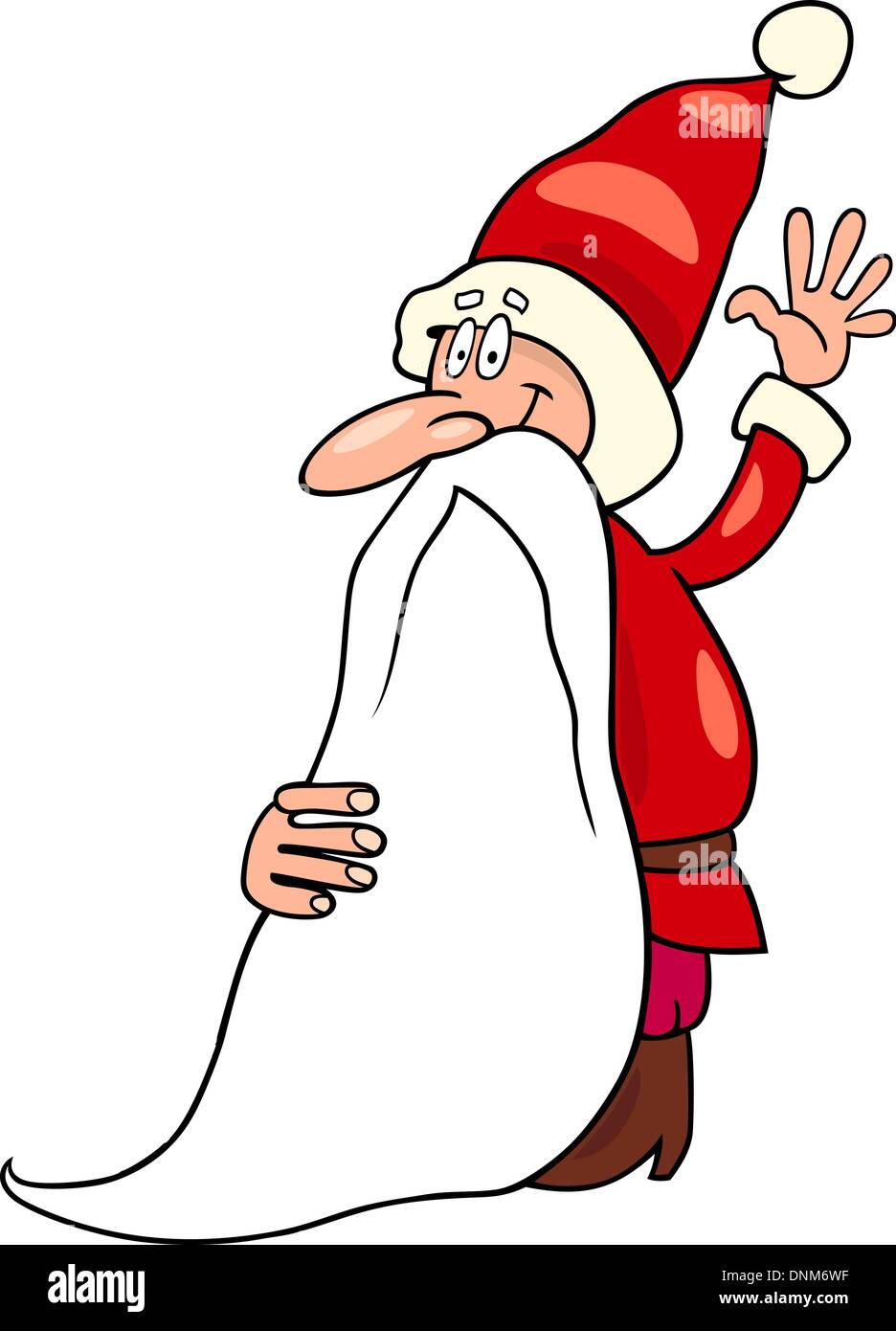 Cartoon Illustration of Funny Father Christmas or Santa Claus or Papa ...