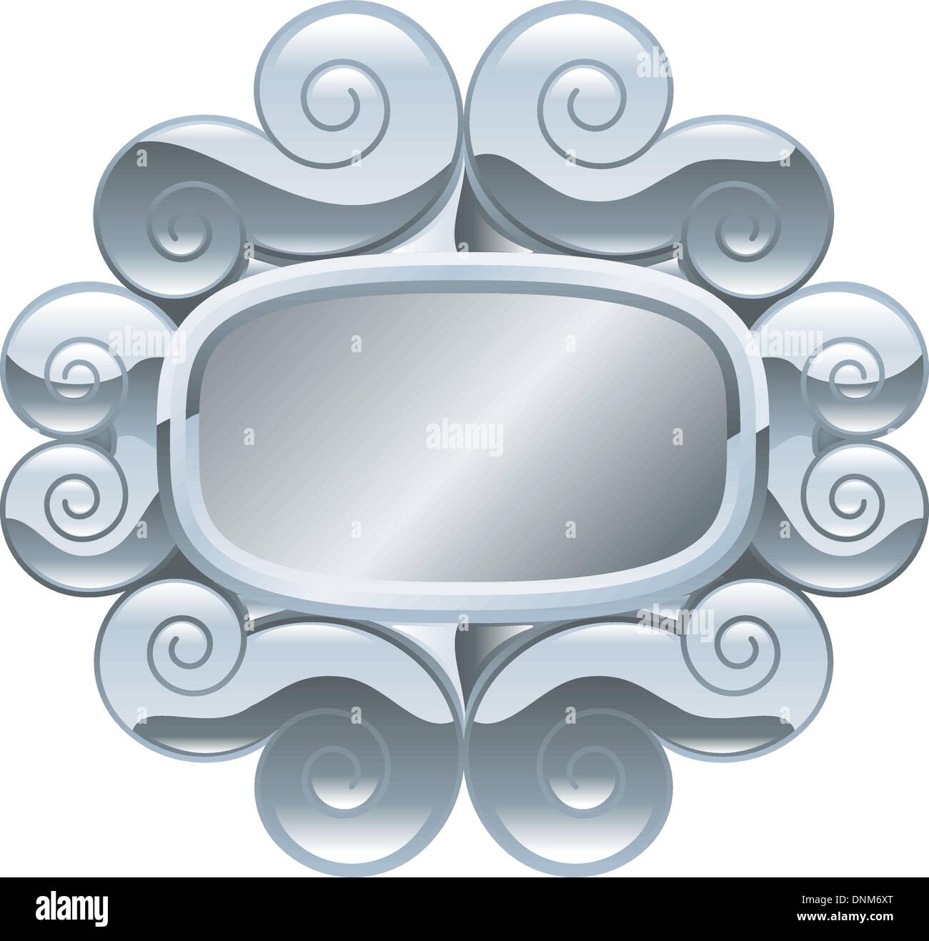 Illustration of a silver ornate frame Stock Vector Image & Art - Alamy