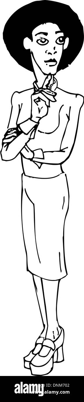 Full length thinking woman Stock Vector Images - Alamy