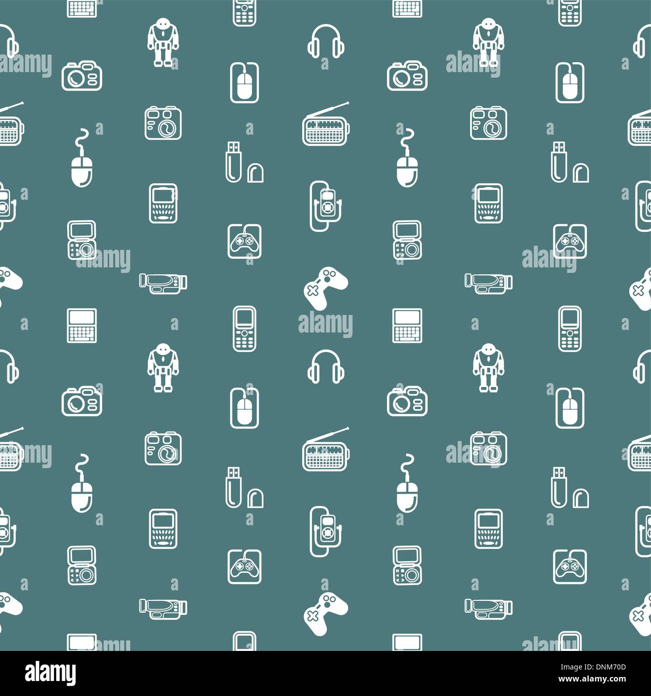 A repeating seamless gadgets and technology background tile texture ...