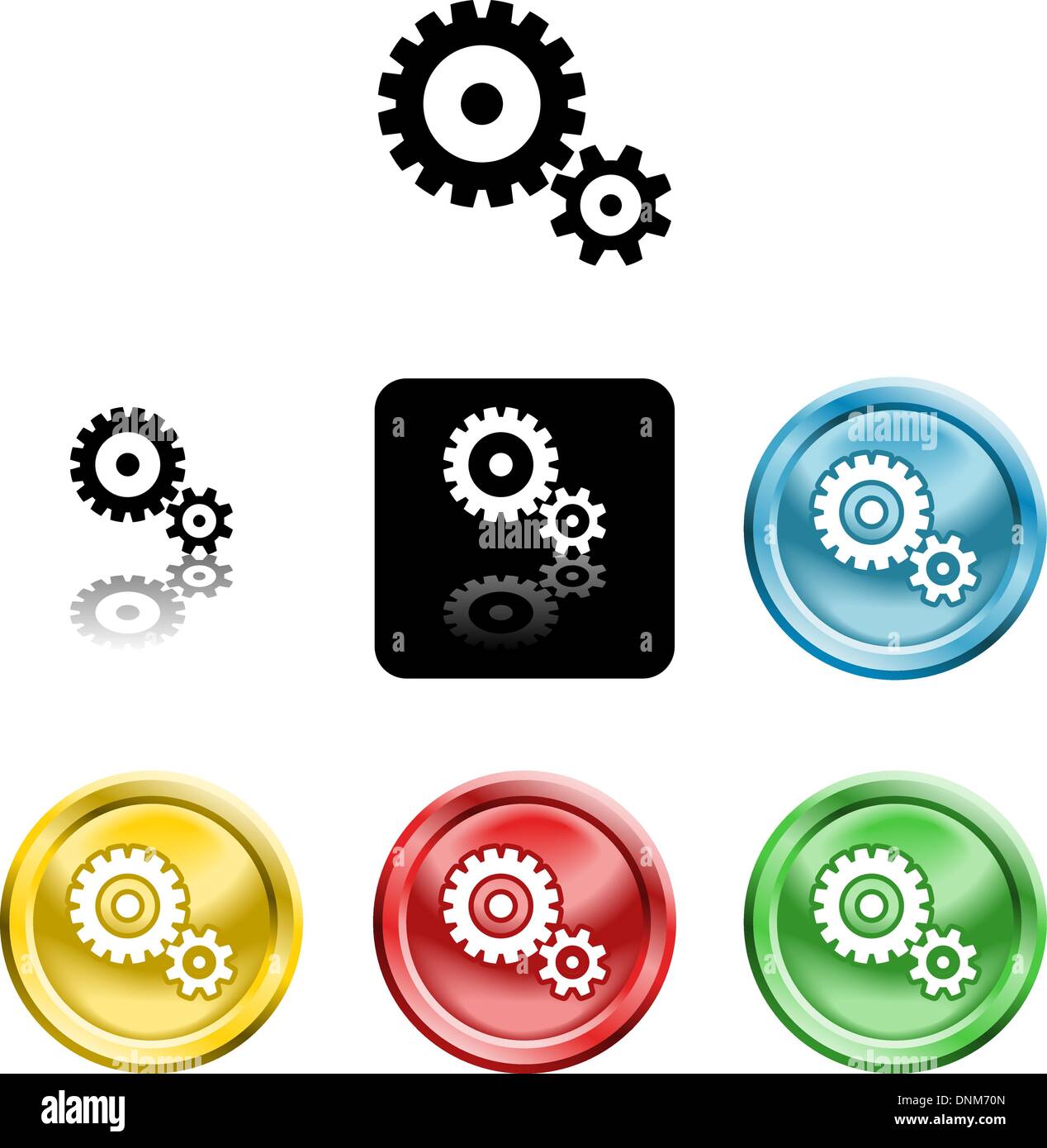 Gears symbol Stock Vector Images - Alamy