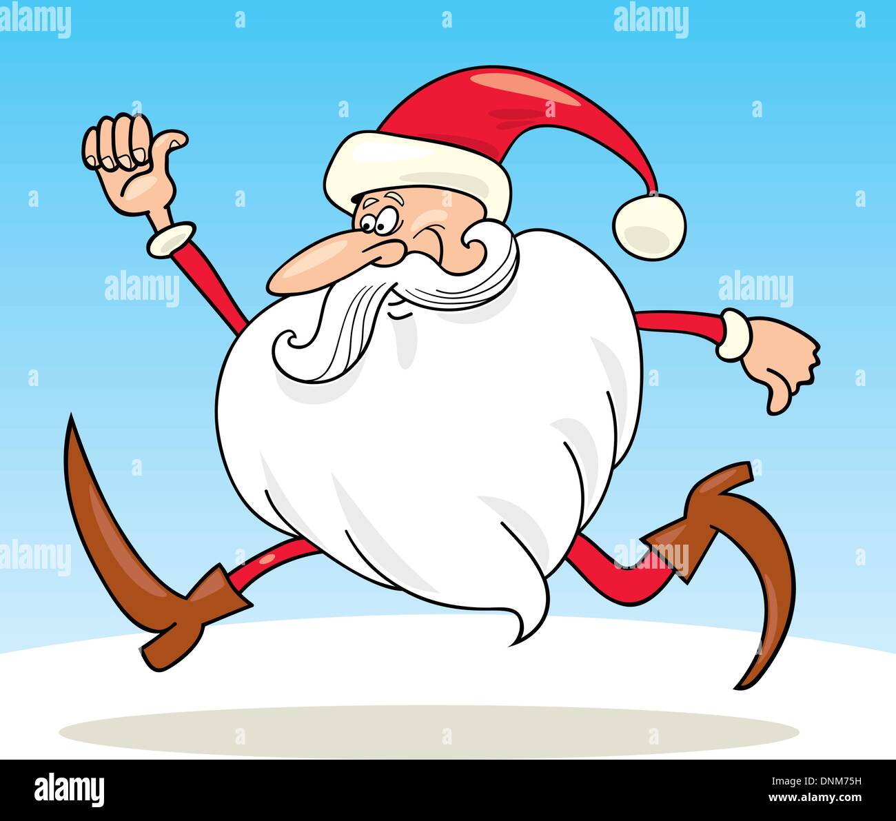 cartoon llustration of running Santa claus Stock Vector Image & Art - Alamy