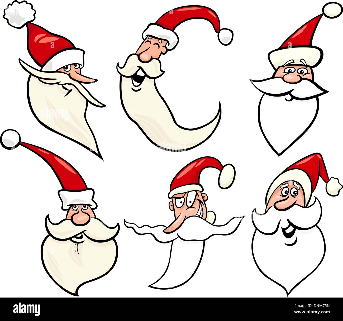Cartoon Illustration of Santa Claus or Papa Noel or Father Christmas ...