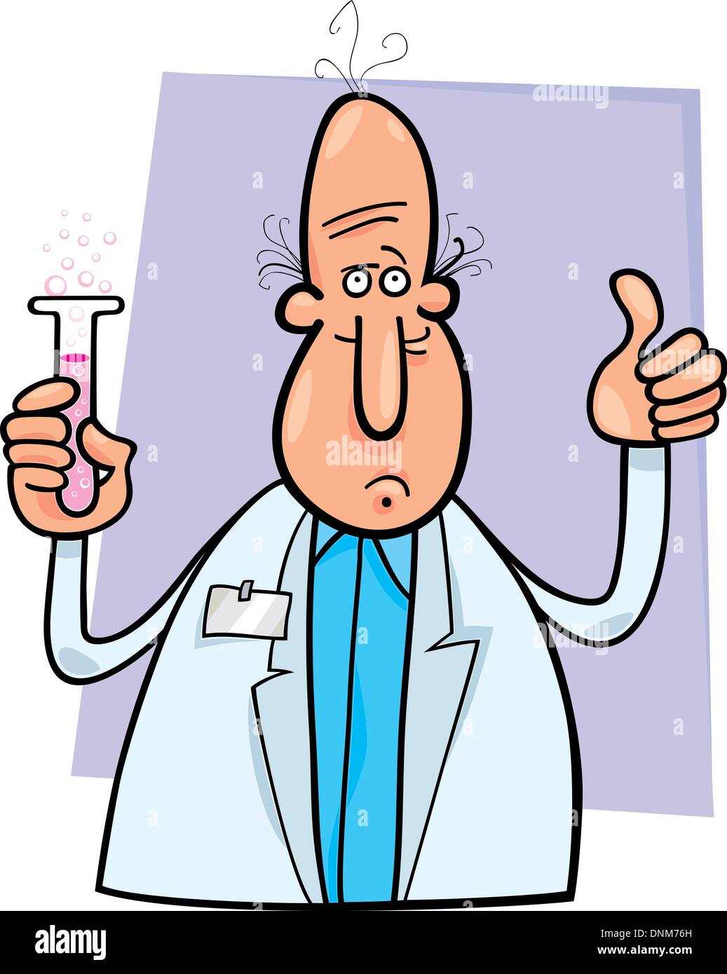 Illustration of scientist with vial Stock Vector Image & Art - Alamy