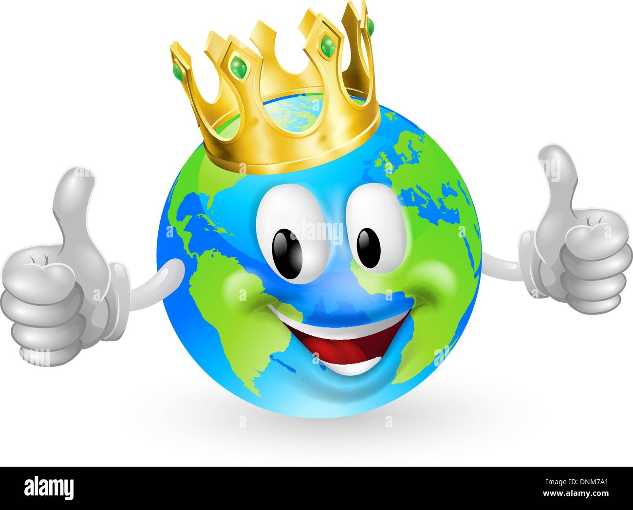 Illustration of a cute happy king of the world mascot man smiling and ...