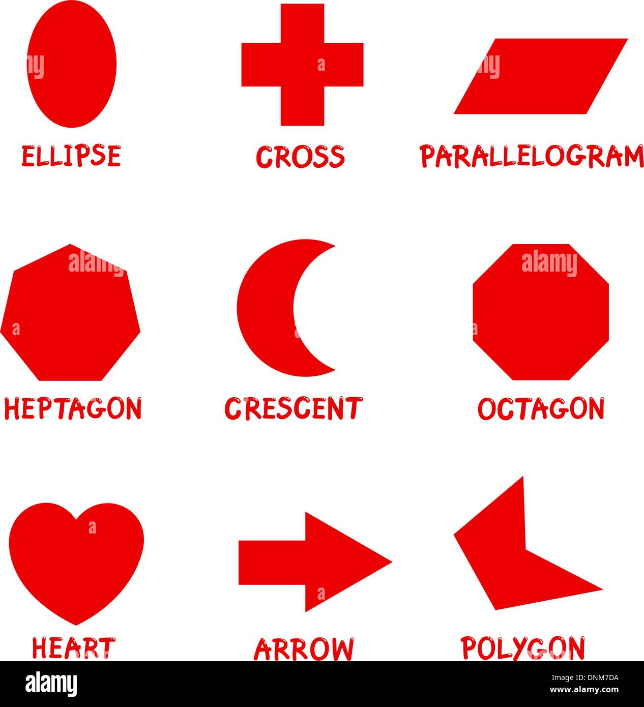 Illustration of Basic Geometric Shapes with Captions for Children ...
