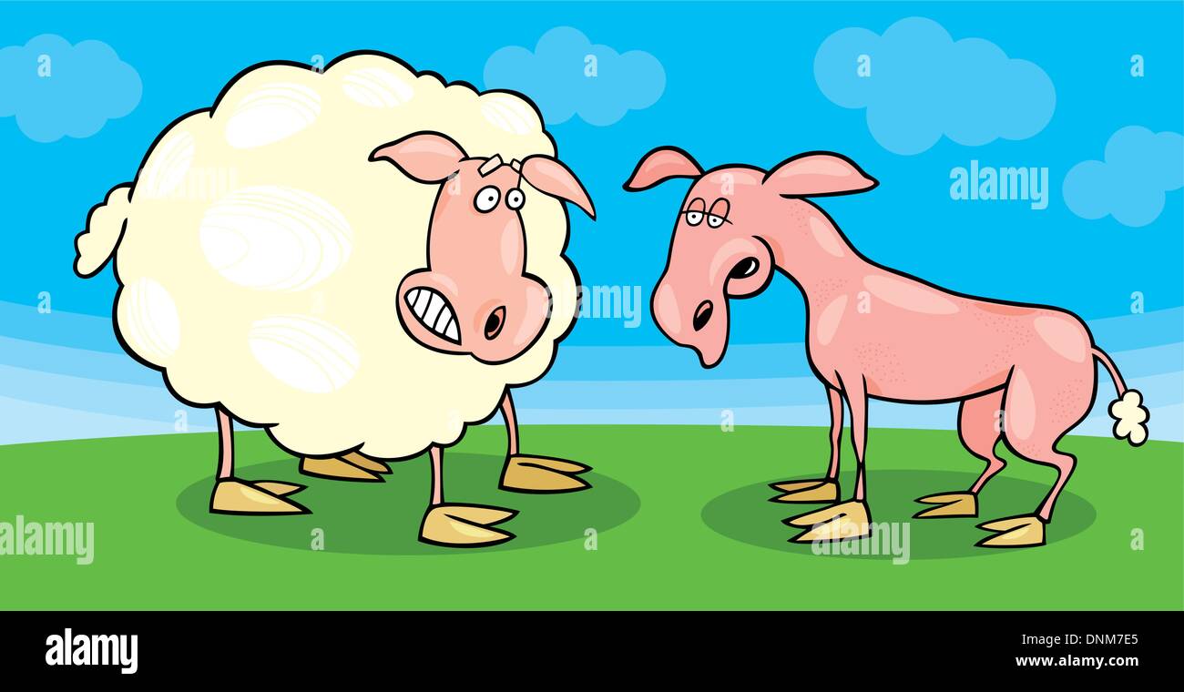 Surprised cartoon sheep Stock Vector Images - Alamy