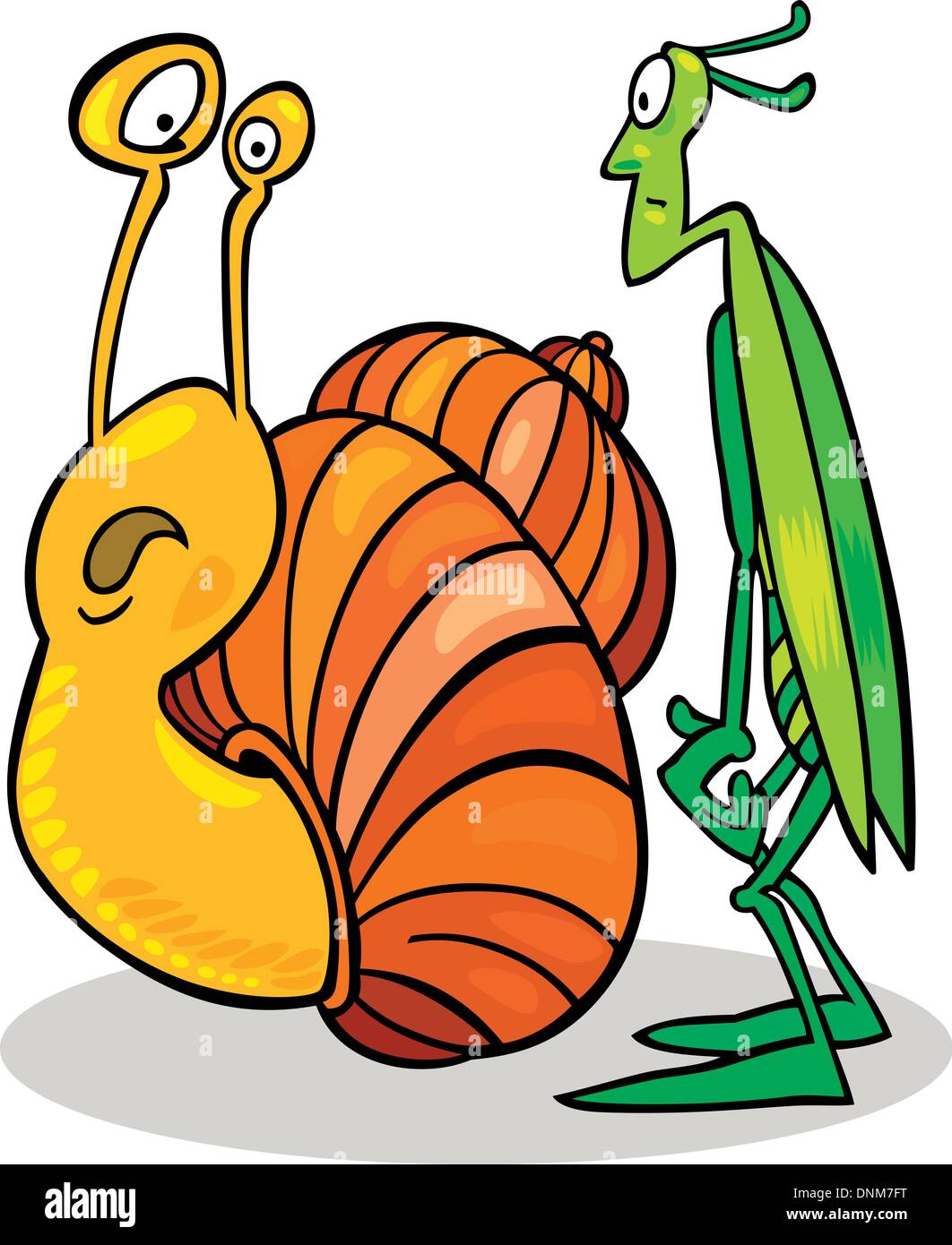 Cartoon illustration of Snail and Grasshopper Stock Vector Image & Art ...