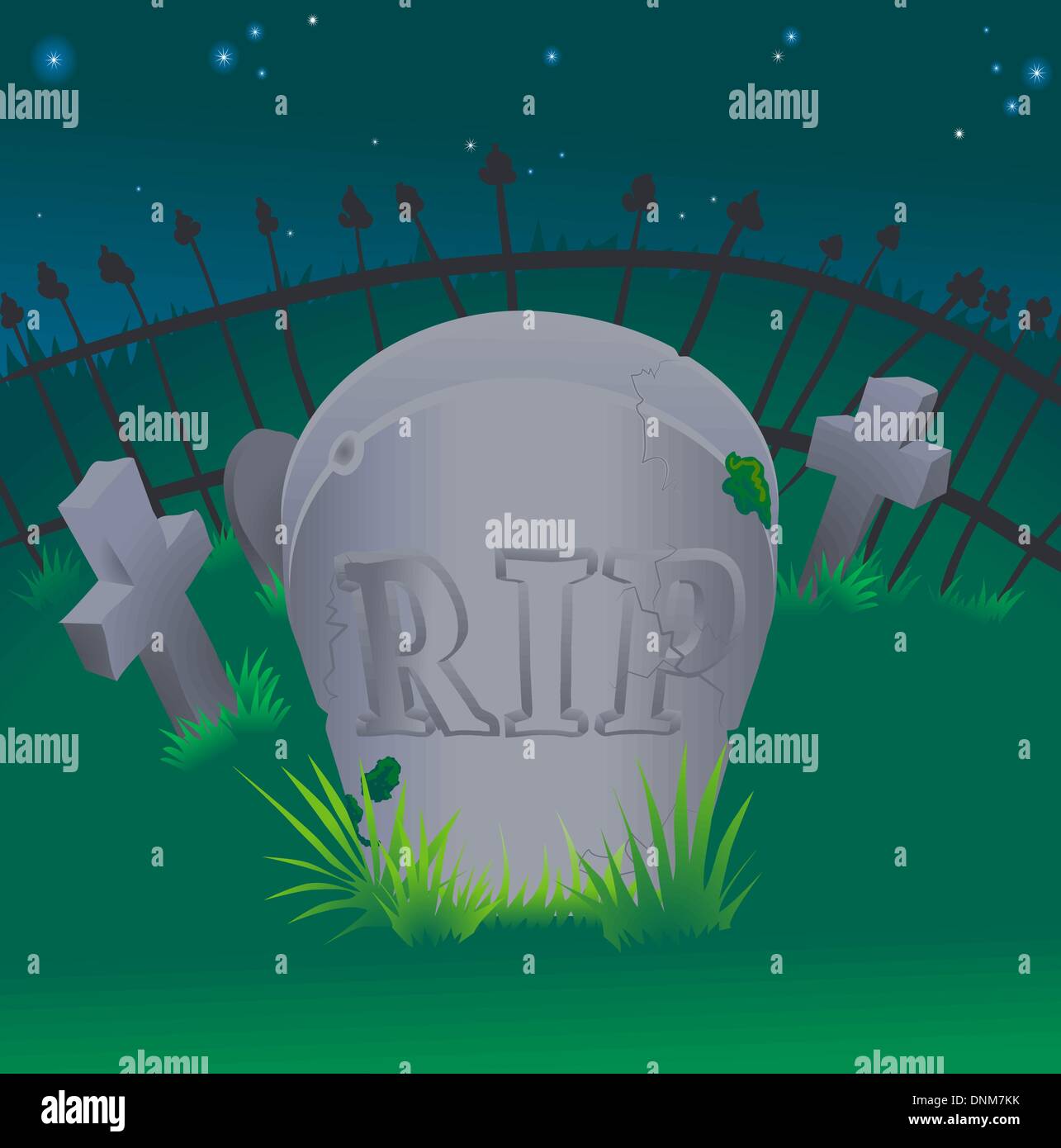 Tombstone night sky Stock Vector Images - Alamy