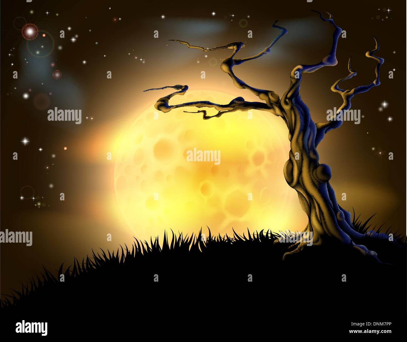 Creepy tree branch Stock Vector Images - Alamy