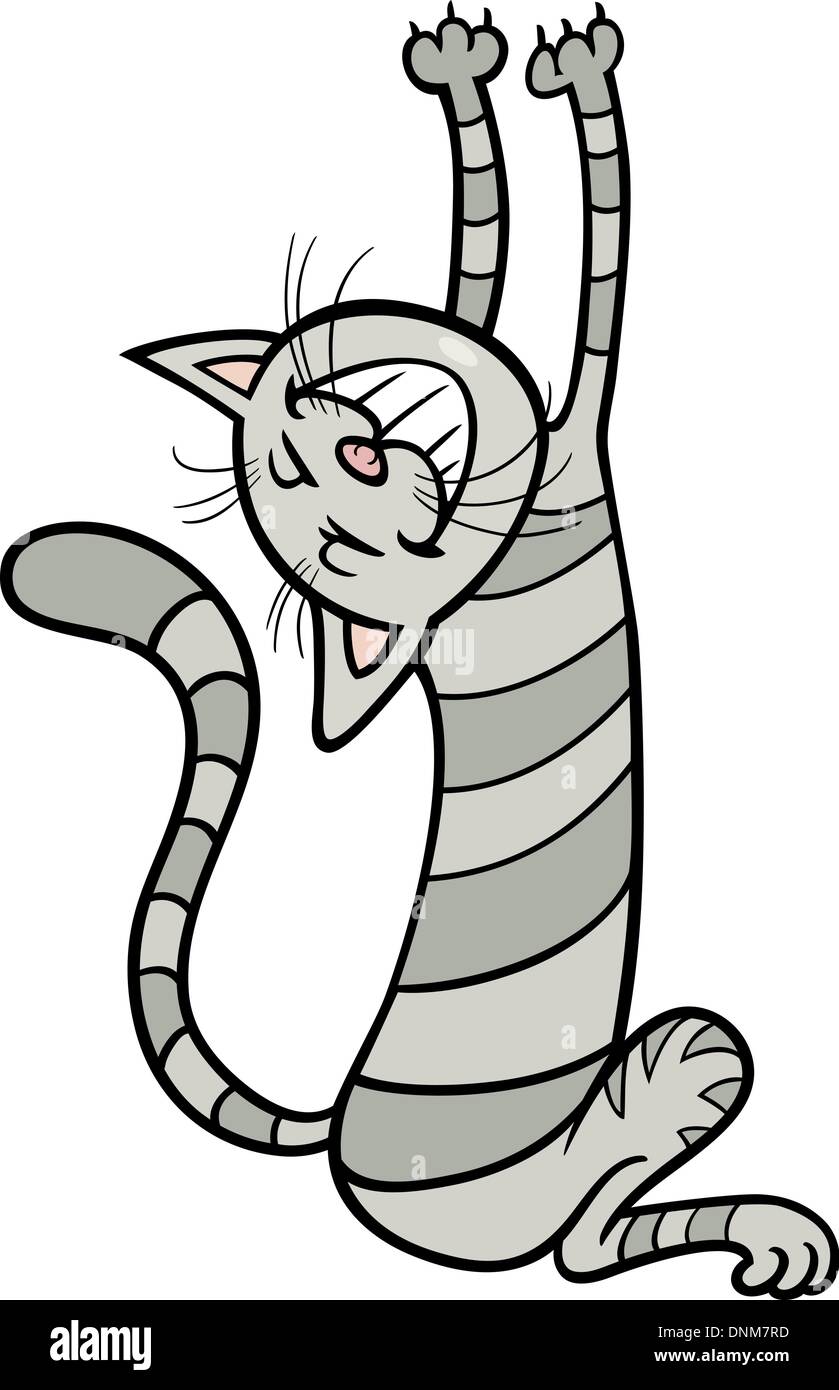 Stretching feline Stock Vector Images - Alamy