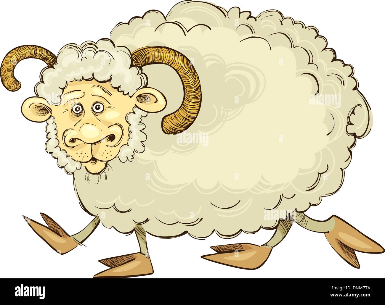 Surprised cartoon sheep Stock Vector Images - Alamy