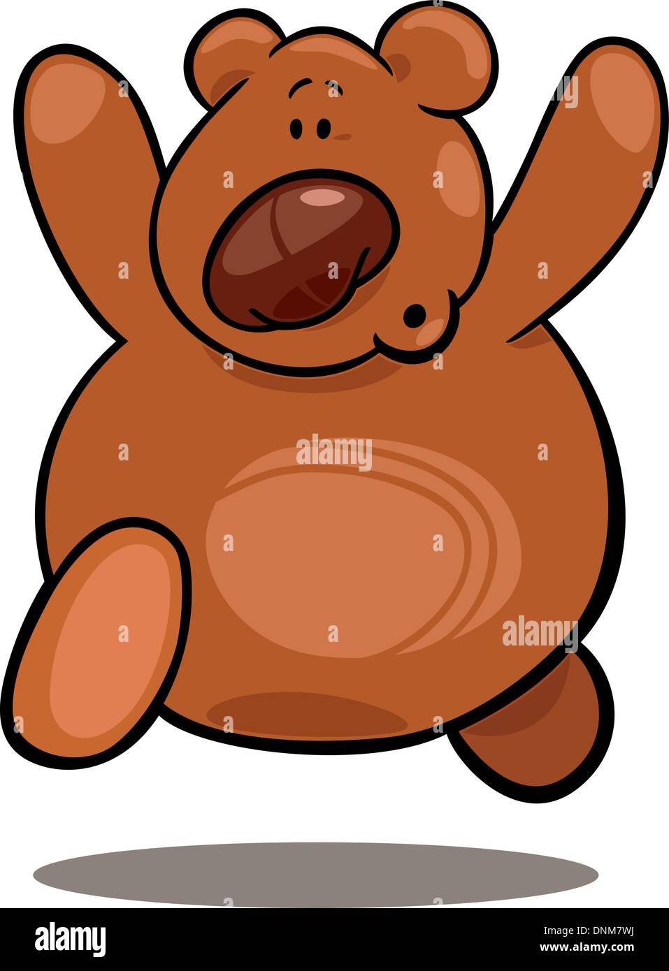 cartoon illustration of running teddy bear Stock Vector Image & Art - Alamy