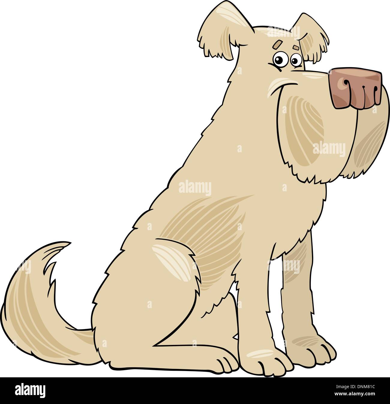 Cartoon Illustration of Funny Shaggy Beige Sheepdog Dog Stock Vector ...
