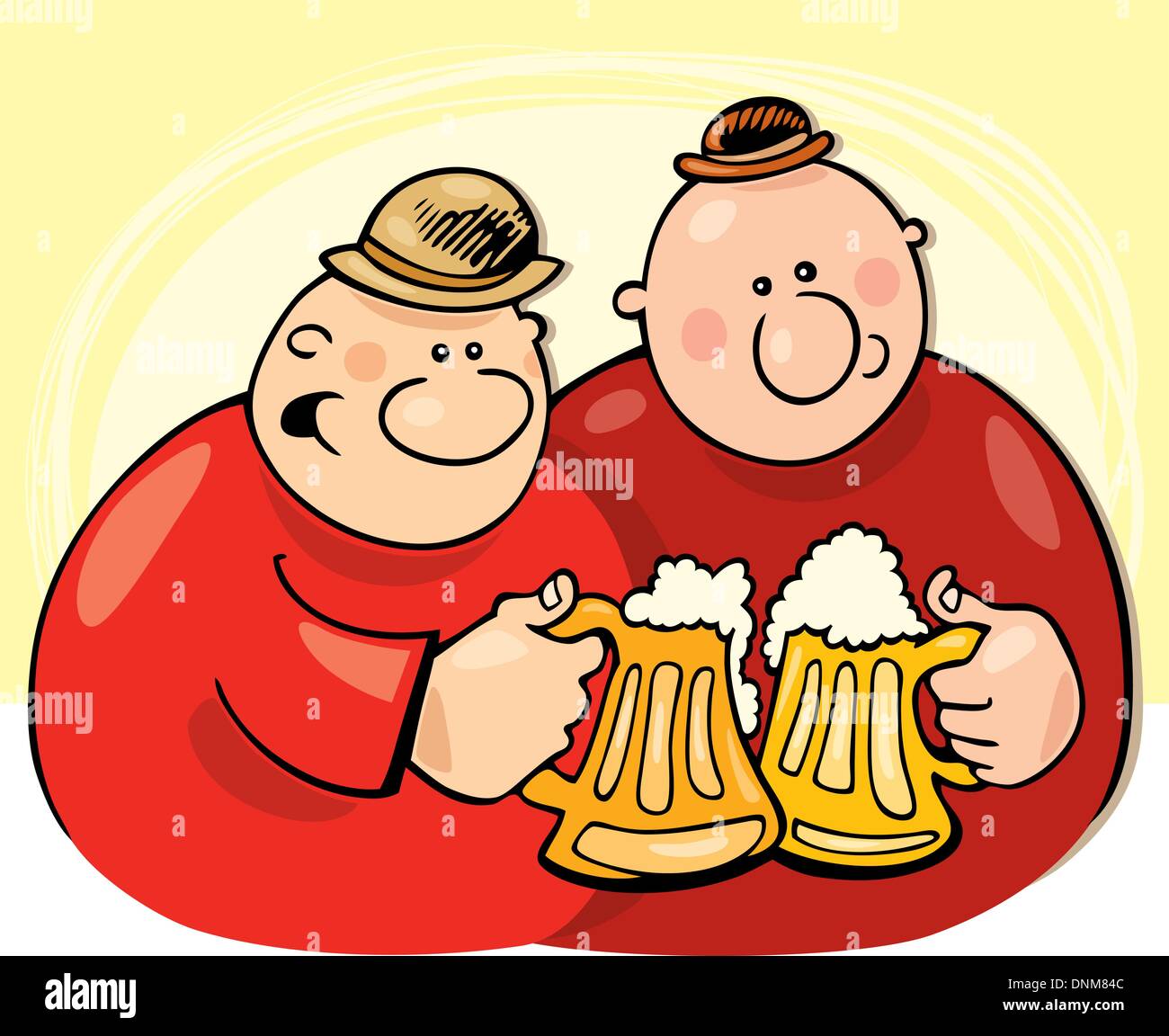 Happy men drinking beer Stock Vector Images - Alamy
