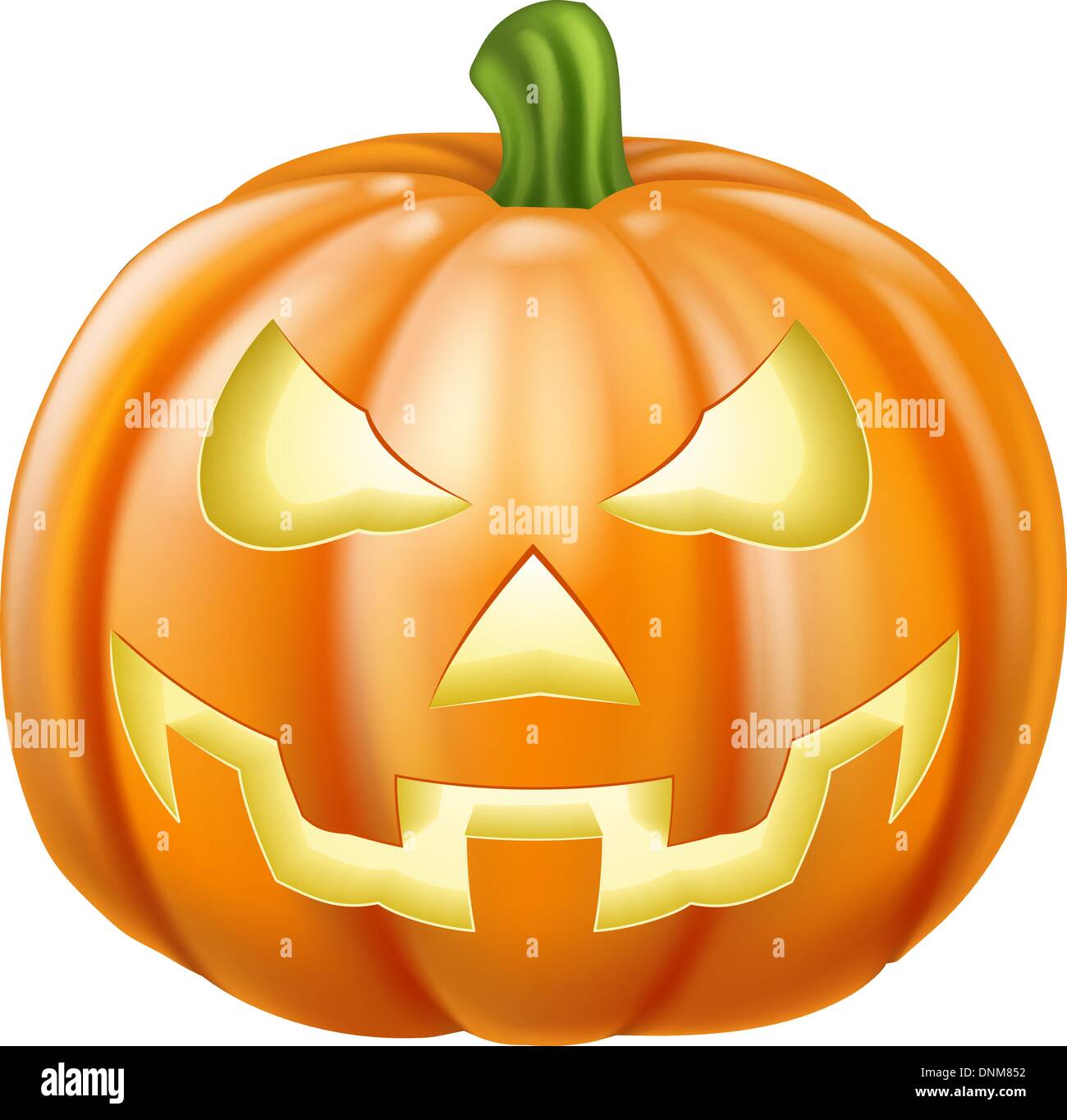 Illustration scary face carved pumpkin Stock Vector Images - Alamy