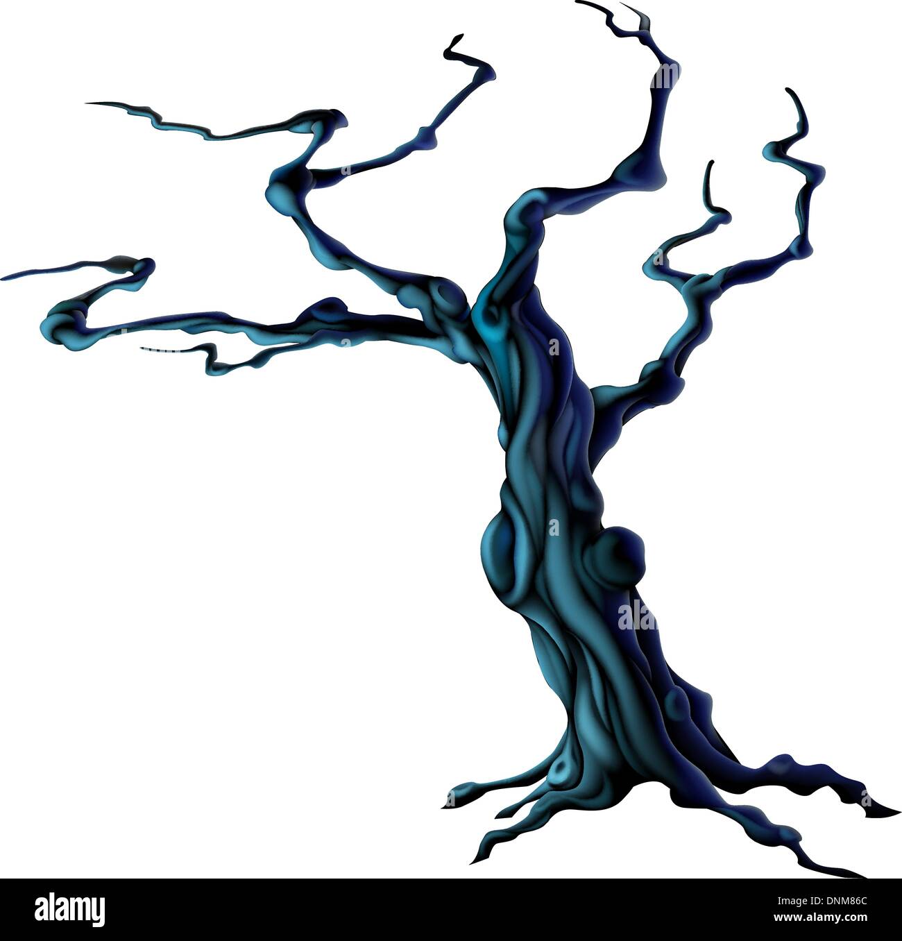 An illustration of a bare spooky scary Halloween tree Stock Vector ...