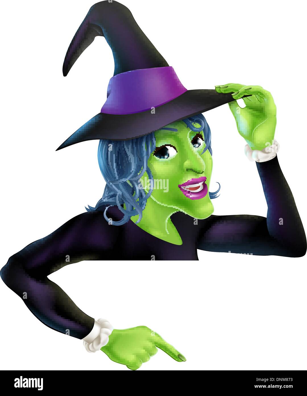 Smiling cartoon woman party Cut Out Stock Images & Pictures - Alamy