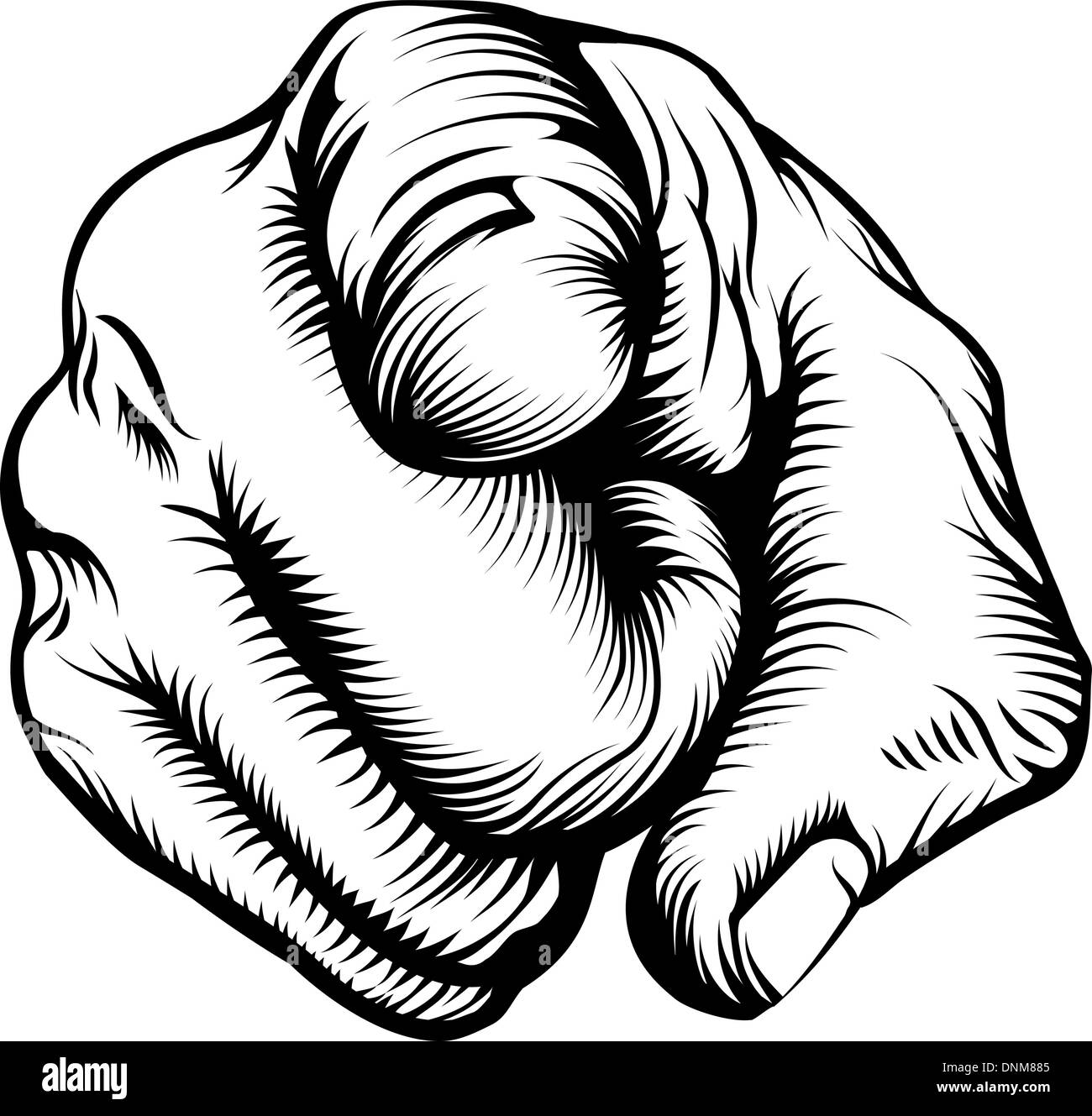 Retro black woodcut print style hand pointing finger at viewer, from ...